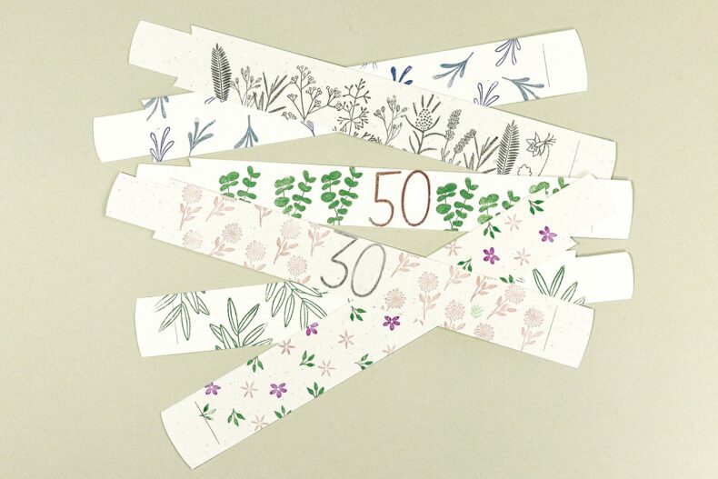 Vorlage Servietten Banderolen zum Runterladen